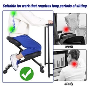 Kneeling Chair,Stool Chair Office Kneeling Chair Adjustable and Comfortable Ergonomic Desk Chair for Home and Office,Black