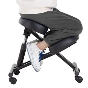 kneeling chair ergonomic stool chair desk chair for home and office adjustable and comfortable small office chair,black