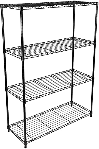 YSSOA 4-Tier Heavy Duty Storage Shelving Unit,Black,36Lx14Wx54H inch, 1 Pack