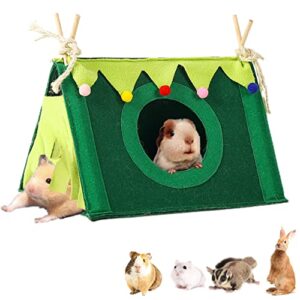 stong guinea pig hideout, guinea pig bed, small animal houses and habitats, suitable for hamsters, ferrets, rabbits, hedgehogs (green) (xy20218181)