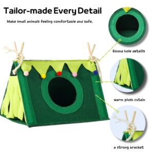 STONG Guinea Pig Hideout, Guinea Pig Bed, Small Animal Houses and Habitats, Suitable for Hamsters, Ferrets, Rabbits, Hedgehogs (Green) (XY20218181)