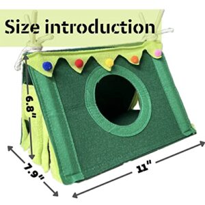 STONG Guinea Pig Hideout, Guinea Pig Bed, Small Animal Houses and Habitats, Suitable for Hamsters, Ferrets, Rabbits, Hedgehogs (Green) (XY20218181)