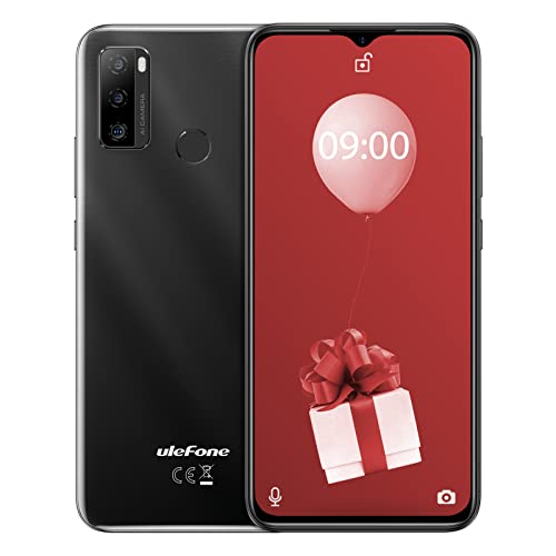 Ulefone Note 10P 4G Unlocked Cell Phones, 6.52" HD+ Waterdrop Screen, 3GB + 128GB, Android 11, 128GB Expanded, 13MP Triple Rear Camera, 5500mAh Battery, Face Finger Reader Unlocked Smartphones - Black