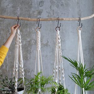 Zzbety 20 PCS S Hooks for Hanging Heavy Duty S Shaped Hooks with Safety Buckle Design for Kitchen Utensil and Closet Rod - Black S Hooks for Hanging Plants, Clothes, Cups etc