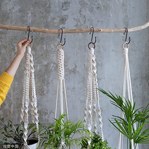 Zzbety 20 PCS S Hooks for Hanging Heavy Duty S Shaped Hooks with Safety Buckle Design for Kitchen Utensil and Closet Rod - Black S Hooks for Hanging Plants, Clothes, Cups etc