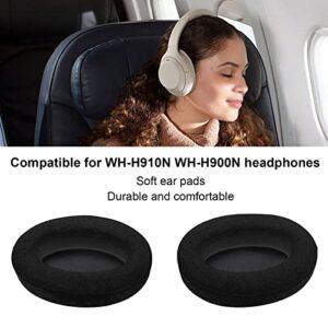 Headphones Replacement Ear Pad, Memory Foam Ear Cushions Cover for WH H910N WH H900N Headphones, Soft and Resistant(Black)