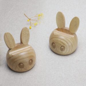 Cute Bunny Phone Stand，Angle Adjustable Cell Phone Stand for Desk,Wooden Phone Stand Compatible with Switch and Phones,Best Gifts for Husband Wife Anniversary Birthday Graduation Idea Gadgets