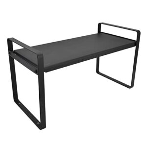 kitchen shelf, large loadbearing cabinet shelf stand multifunction for office kitchen bathroom 21 * 51cm long black carbon steel