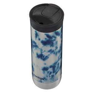 Contigo Huron Vacuum-Insulated Stainless Steel Travel Mug with Leak-Proof Lid, Keeps Drinks Hot or Cold for Hours, Fits Most Cup Holders and Brewers, 20oz 2-Pack, Blue Corn & Acid Wash