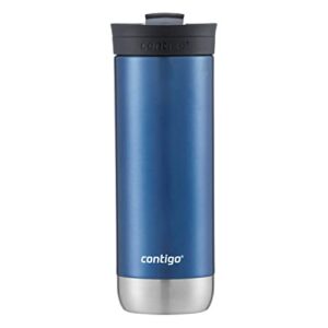 Contigo Huron Vacuum-Insulated Stainless Steel Travel Mug with Leak-Proof Lid, Keeps Drinks Hot or Cold for Hours, Fits Most Cup Holders and Brewers, 20oz 2-Pack, Blue Corn & Acid Wash