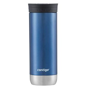 Contigo Huron Vacuum-Insulated Stainless Steel Travel Mug with Leak-Proof Lid, Keeps Drinks Hot or Cold for Hours, Fits Most Cup Holders and Brewers, 20oz 2-Pack, Blue Corn & Acid Wash