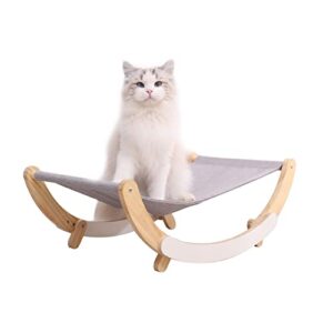 lcrunone cat hammock, pet bed, solid wood fancy swing chair, 2 in 1 chair and hammocks, cat furniture gift for your small to medium size cat and dog