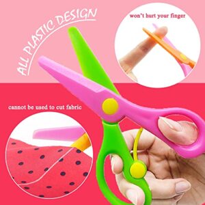 15 Pack Preschool Training Scissors,Plastic Toddler Safety Scissors,Kids Craft Scissor for Children Paper Cut,School Art Supplies