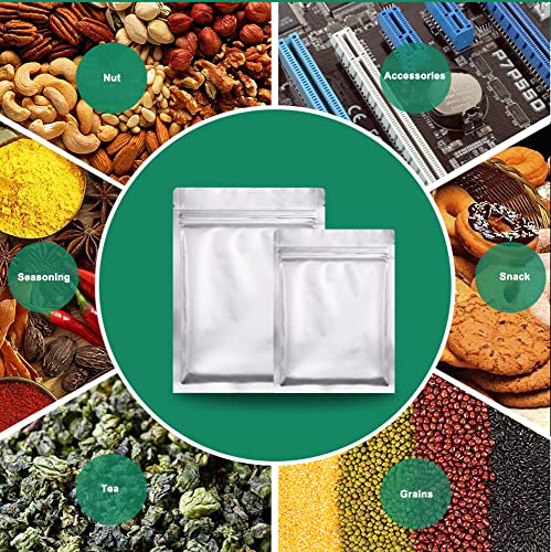 50 Pcs Mylar Bags 1 Gallon for Food Storage, Extra Thick 9.4 Mil 9.8'' x 13.8'' Standable Resealable Ziplock Food Grade Bags for Packaging Food, Coffee Beans, tea, grains, etc Products