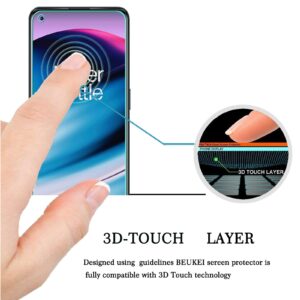 beukei (3 Pack) Compatible for OnePlus Nord N20 5G Screen Protector Tempered Glass,Touch Sensitive,Case Friendly, 9H Hardness