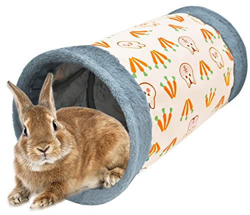 AFYHH Guinea-Pig Rabbit Tunnel-Tube Toys - Bunny Hamster Hideout Small Animal Activity Tunnels Hideaway Accessoies for Dwarf Rabbits Guinea Pigs Kitty (Pink)