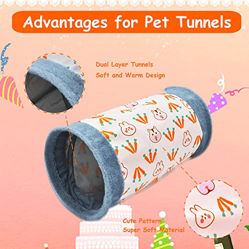 AFYHH Guinea-Pig Rabbit Tunnel-Tube Toys - Bunny Hamster Hideout Small Animal Activity Tunnels Hideaway Accessoies for Dwarf Rabbits Guinea Pigs Kitty (Pink)