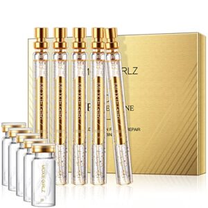 instalift protein thread lifting set, soluble protein thread and nano gold essence combination, absorbable collagen thread for face lift, reverse collagen serum for face (with 5 x protein thread)