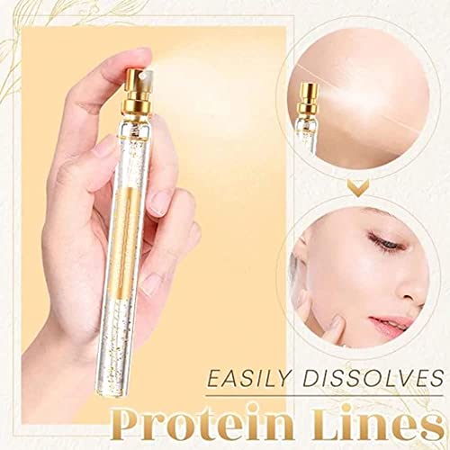 InstaLift Protein Thread Lifting Set, Soluble Protein Thread and Nano Gold Essence Combination, Absorbable Collagen Thread for Face Lift, Reverse Collagen Serum for Face (With 5 x Protein Thread)