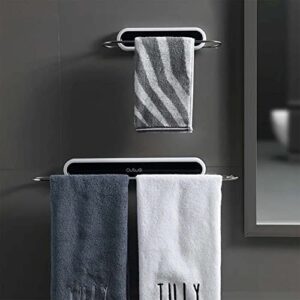 Wall Mounted Slipper Rack Organizer Towel Bar with Sticky Hanging Strips Convenient Self-Adhesive(10.2", Grey)