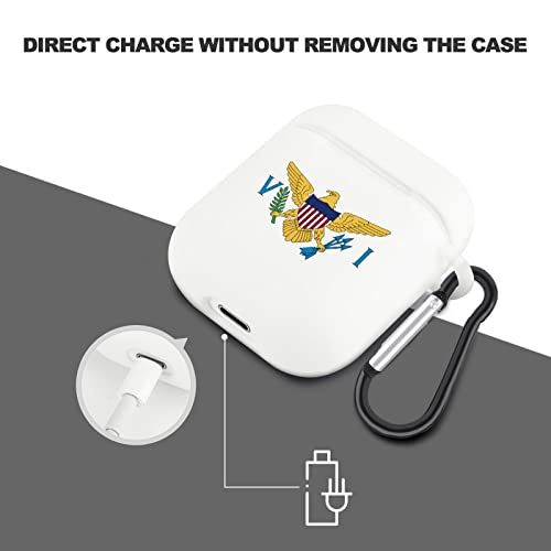 Virgin Islands Flag Earbuds Case Cover For Airpods 1 And Airpods 2 Protective Storage Box