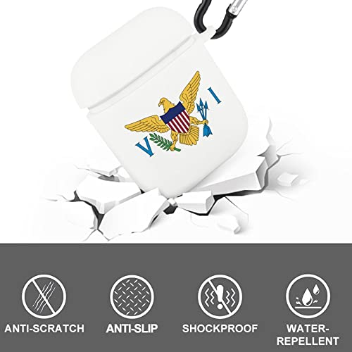 Virgin Islands Flag Earbuds Case Cover For Airpods 1 And Airpods 2 Protective Storage Box