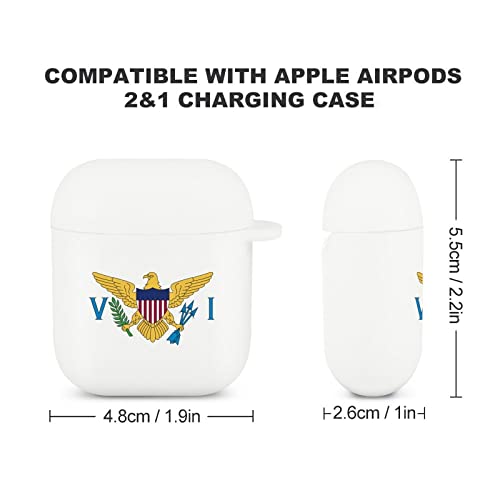 Virgin Islands Flag Earbuds Case Cover For Airpods 1 And Airpods 2 Protective Storage Box