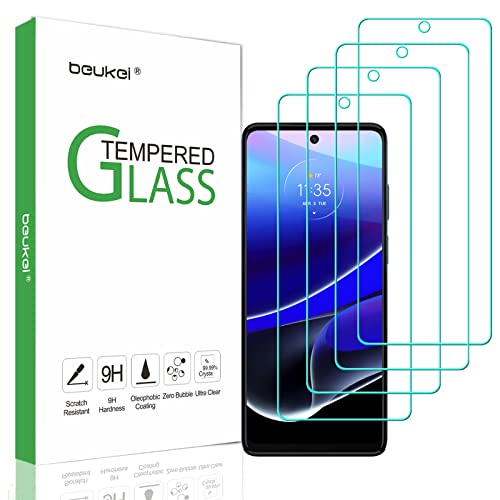 (4 Pack) Beukei Compatible for Motorola Moto G Stylus (2022) / Moto G Stylus 5G (2022) [Not Fit for 2021/2020 Version] Screen Protector Tempered Glass, (6.8 inch)Touch Sensitive,Case Friendly, 9H Hardness