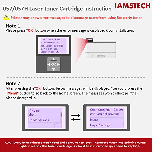 iamstech 057H 057 Toner Compatible with 057H 1-Pack Black High Yield Toner Cartridge Replacement for Canon imageCLASS MF445dw MF448dw MF449dw LBP226dw LBP227dw MF440 MF445 Printer Ink