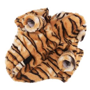 Mogoko Funny Dog Tiger Costumes, Pet Halloween Christmas Cosplay Dress Small Pet Cat Tiger Costume Animal Fleece Hoodie Warm Outfits Clothes