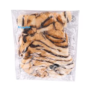 Mogoko Funny Dog Tiger Costumes, Pet Halloween Christmas Cosplay Dress Small Pet Cat Tiger Costume Animal Fleece Hoodie Warm Outfits Clothes