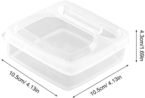 lfjfaecx Sliced Cheese Container for Fridge with Flip Lid, Food Storage Containers Bins, Fruit Storage Containers for Fridge, Cheese Slice Storage Box, with Removable Drain Tray (2pack)