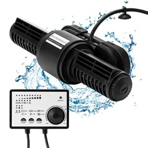 baoshishan aquarium wave maker cross flow water circulation pump for 1.2-3m long fish tank above 55 gallon sea & fresh water with controller (50w)