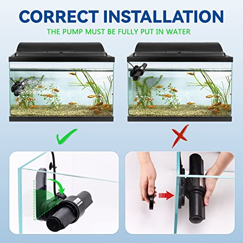 BAOSHISHAN Aquarium Wave Maker Cross Flow Water Circulation Pump for 1.2-3m Long Fish Tank Above 55 Gallon Sea & Fresh Water with Controller (50W)