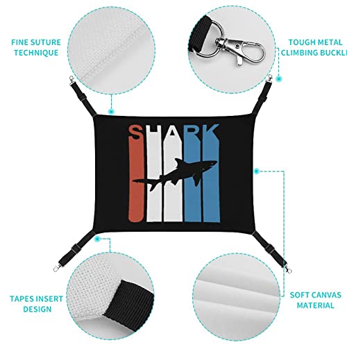 Retro Shark Pet Hammock Comfortable Adjustable Hanging Bed for Small Animals Dogs Cats Hamster