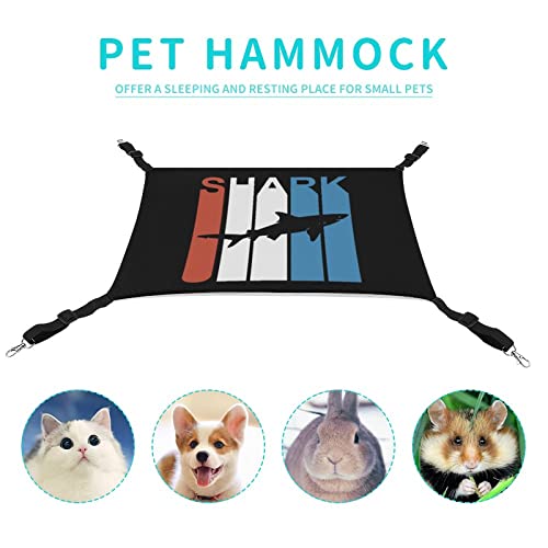 Retro Shark Pet Hammock Comfortable Adjustable Hanging Bed for Small Animals Dogs Cats Hamster