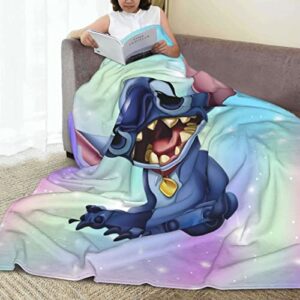 Ultra-Soft Cartoon Throw Blanket Fleece Blanket Comfortable Blankets Soft Cozy Warm Flannel Blankets for Living Room Couch Bed 80"X60"