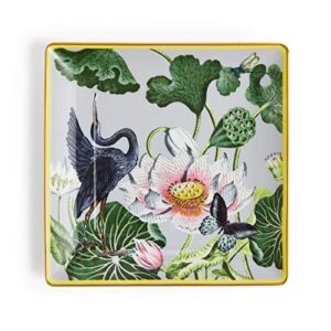 wedgwood wonderlust waterlily square tray, 5.75", multi