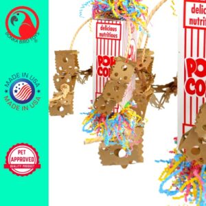 Bonka Bird Toys 2318 Popcorn Explosion Medium Large Bird Toy Amazons Conure African Greys and Other Similar Birds