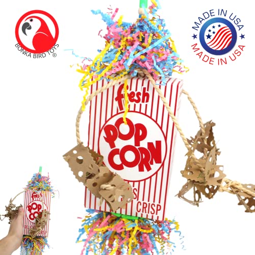 Bonka Bird Toys 2318 Popcorn Explosion Medium Large Bird Toy Amazons Conure African Greys and Other Similar Birds