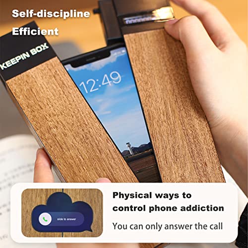 Cell Phone Lock Box with Timer, Portable Timed Lock Box for iPhone and Android Phone, Help Kids, Adults, Students to Focus and Improve Self-Control, Prevent Phone Addiction (Single Screen, Black)