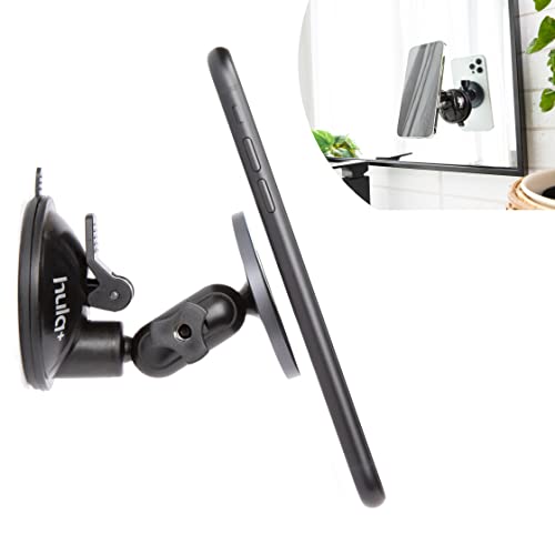 hula+ MagSafe - Mirror/Bathroom/Shower Phone Holder for iPhone 14, 13, 12, Pro, Pro Max, and Mini. Multi-use Everyday Phone Mount with Magnetic Attachment, MagSafe Compatible