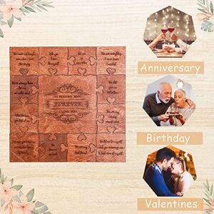 Anniversary Love Puzzle Gifts for Husband Wife Him Her Gifts- Birthday Gifts for Boyfriend Girlfriend Husband Wife Him Her Valentines Gifts 12 Reason Why I Love You