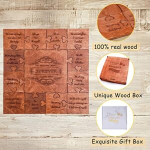 Anniversary Love Puzzle Gifts for Husband Wife Him Her Gifts- Birthday Gifts for Boyfriend Girlfriend Husband Wife Him Her Valentines Gifts 12 Reason Why I Love You