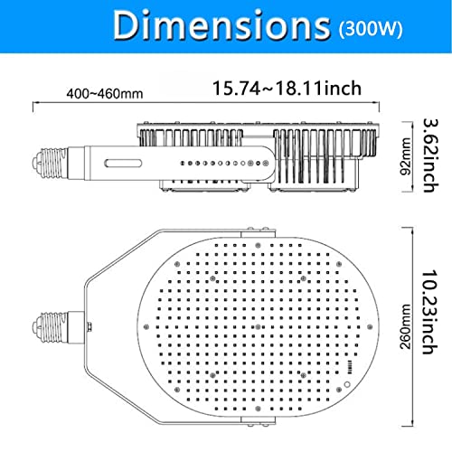 300W LED Retrofit Kit with Power Supply, 40500 LM 5000K Daylight Shoebox LED Retrofit Kit Light (1000W MH/HID Eq) E39 Mogul Base for Parking Lot Lights, High Bay Lights UL DLC Certified (300W 1-Pack)