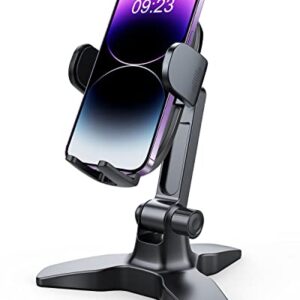 OQTIQ Cell Phone Stand for Desk, Adjustable Phone Stand with 360 Degree Rotation, Heavy Duty Cell Phone Holder, Home Office Accessories, Desktop Phone Holder for iPhone 14 13 12 Pro Max, Galaxy S22