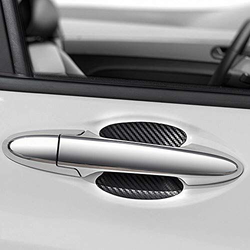 BRAVECOW 4PCS Universal 3D Car Door Handle Protector Film Carbon Fiber Waterproof Anti-Scratch Sticker Paint Guard for Car Vehicle