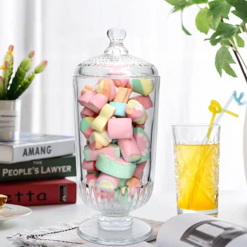 Woaiwo-q Candy Jars Set of 3,Clear Apothecary Jars,Glass Storage Jars for Wedding,Candy (27oz)