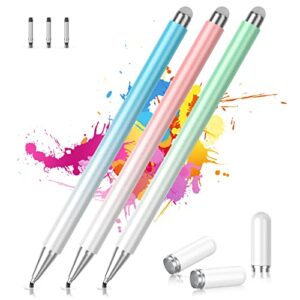 stylus pens for touch screens, 2 in 1 magnetic disc stylus pen with magnetic cap, compatible with all touch screens