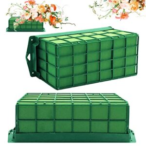 2 pieces floral foam cage,flower arrangements supplies with floral foam,rectangle flower holder floral foam bricks for fresh flower wedding holiday decorations